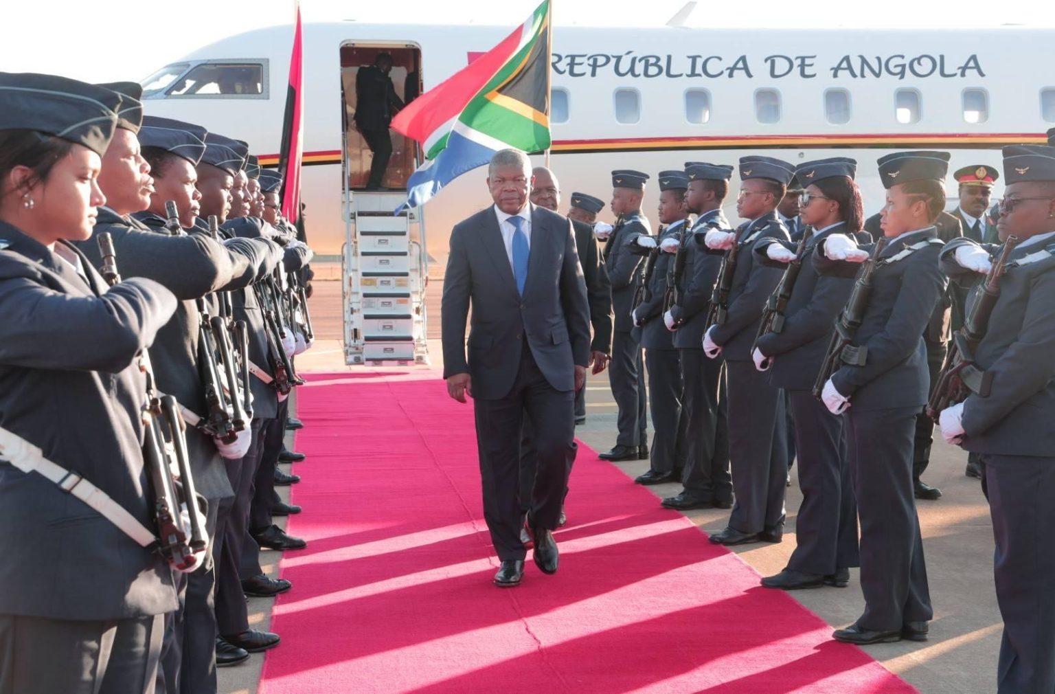 President João Lourenço Arrives in South Africa - Angola