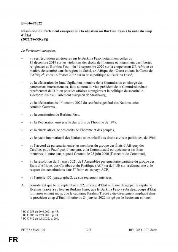 Le Parlement européen conseille au gouvernement de ne pas recourir à ... Le Parlement européen conseille au gouvernement de ne pas recourir à ...