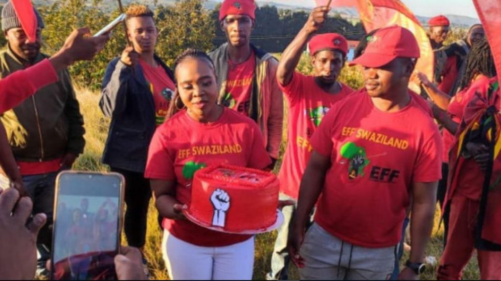 EFF Swaziland President celebrates her birthday with Luyengo fighters ...