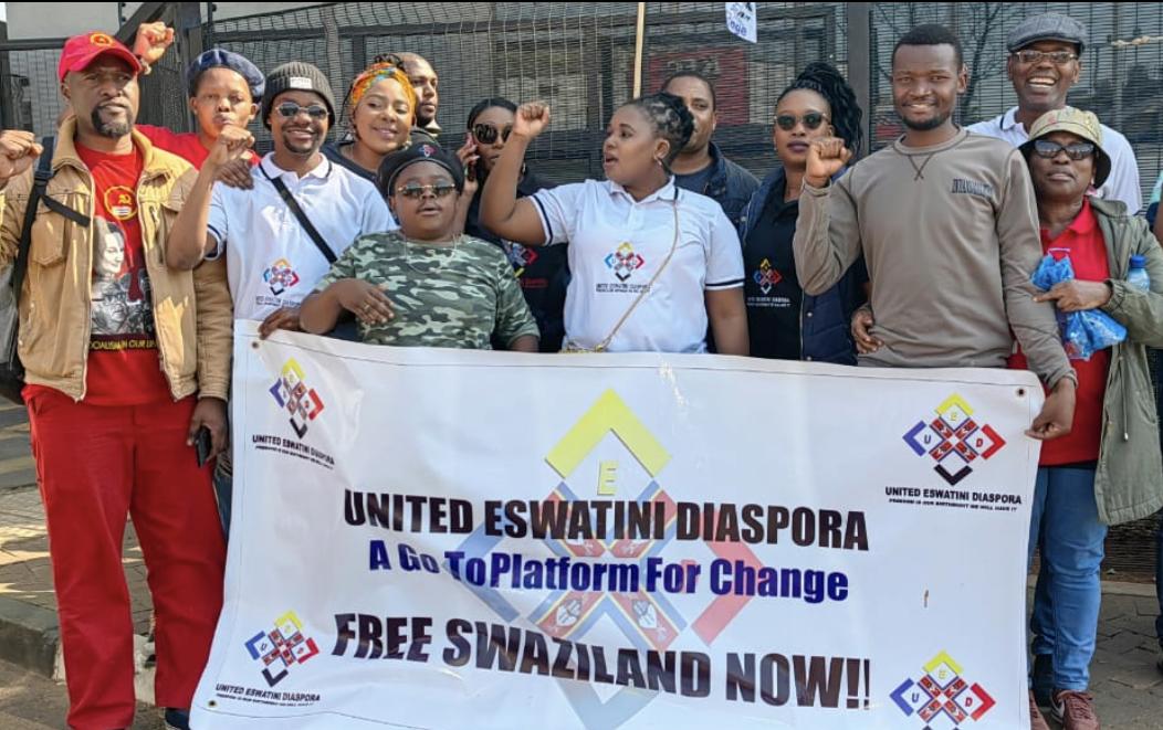 Political parties picket in remembrance of Amos Mbedzi at Swazi Embassy ...