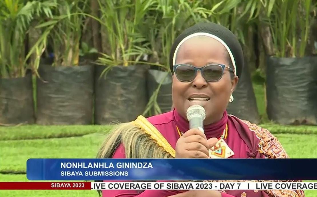 Nonhlanhla Ginindza making her submission at the ongoing #7thDayofSibaya - Eswatini