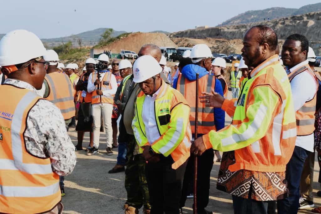 His Majesty King King Mswati III Touring Mpakeni Dam - Eswatini