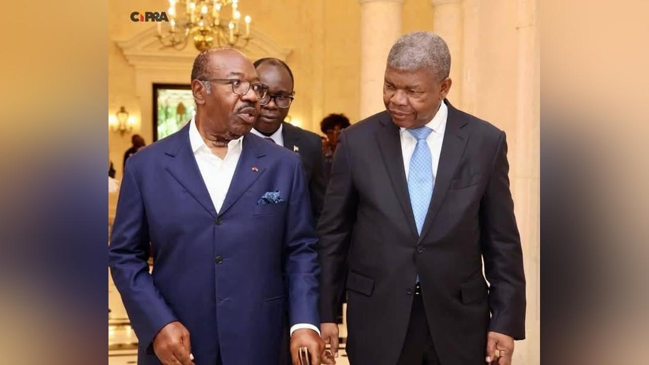 Ali Bongo reçoit João Lourenço à sa résidence - Gabon