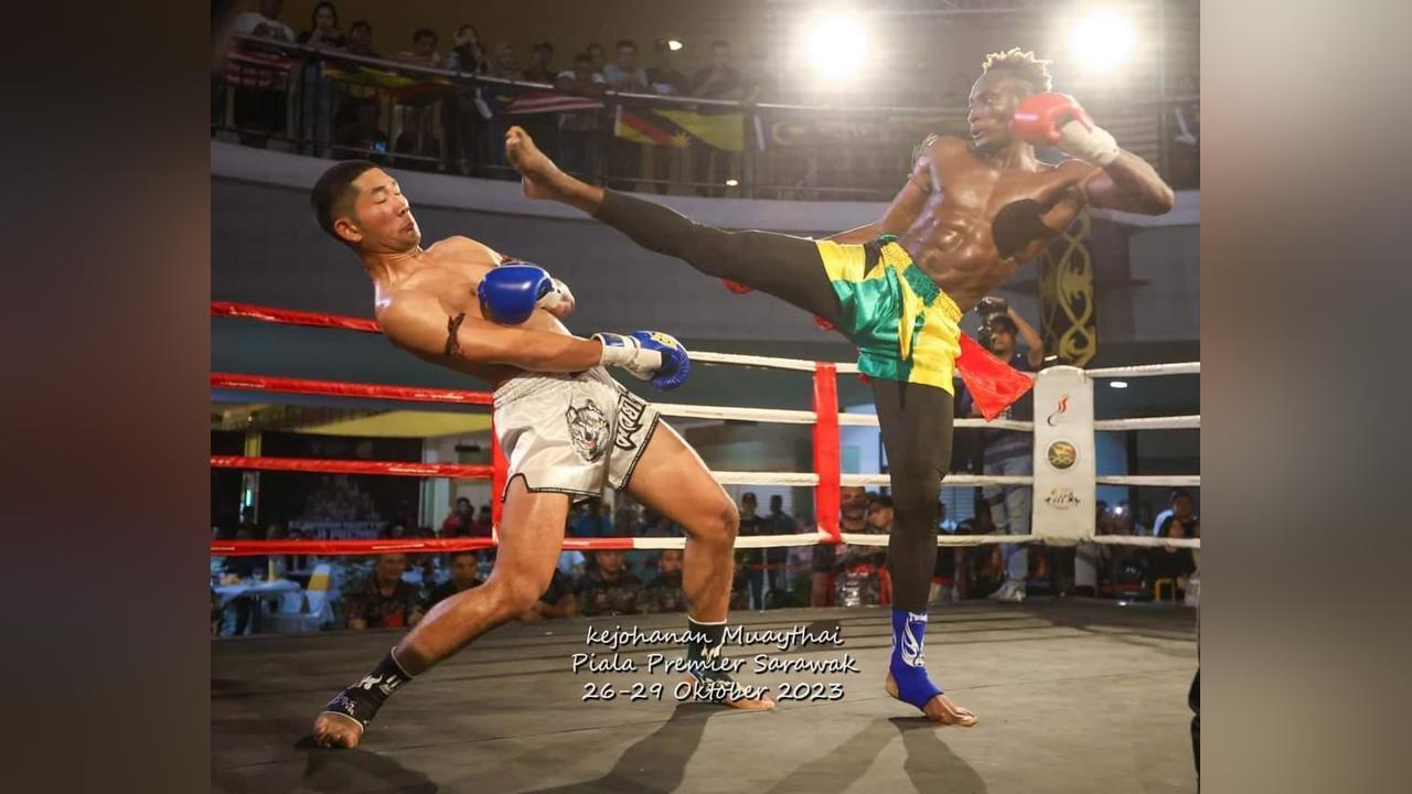 Gerald Dah – Ghana’s Muay Thai And Kickboxing Ambassador in action on ...