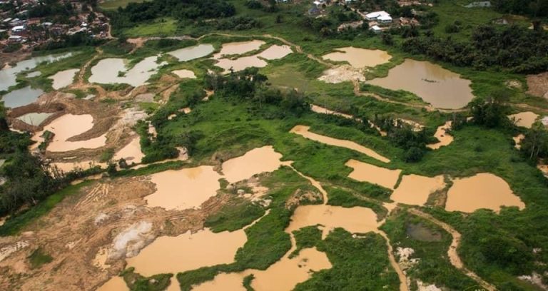 Galamsey Activities Wash off Parts of Aboi Nkwanta-Samreboi Road - Ghana