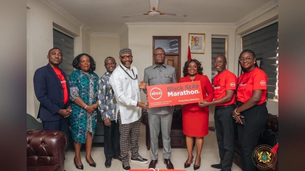 Absa Black Star Marathon Team Visits Sports Minister - Ghana