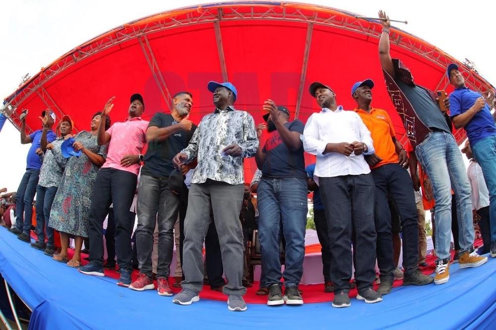 Raila arrives in Tononoka for Azimio rally - kenya