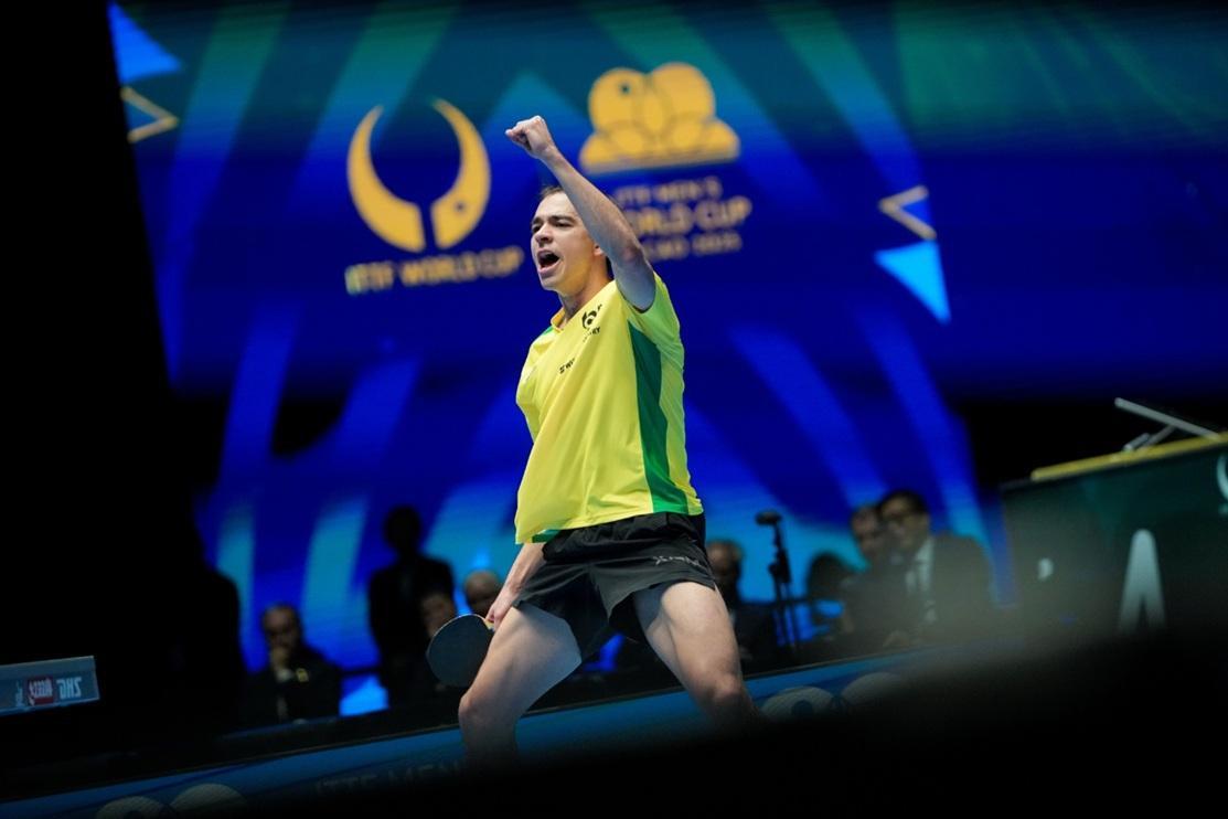 Brazil’s Hugo Calderano makes history by winning Table Tennis World Cup ...