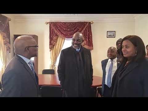 Liberia President George Manneh Weah Visits the Liberian Embassy in ...