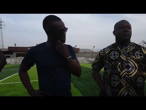 Mayor Koijee and Minister Kpui Tour West Point Sport Pitch - Liberia