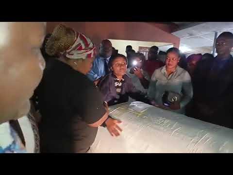 THE REMAINS OF FORMER PRESIDENT SIRLEAF SON CHARLES SIRLEAF AT HIS ...