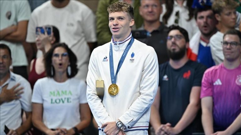 French swimmer Leon Marchand win 4th gold at 2024 Olympics - Mauritius