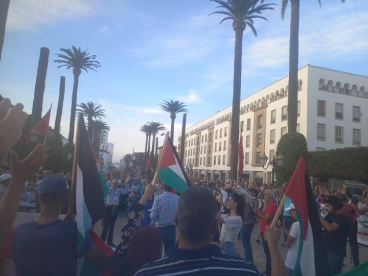 الرباط وقفة تضامنية مع فلسطين تنادي بطرد السفير الإسرائيلي Morocco