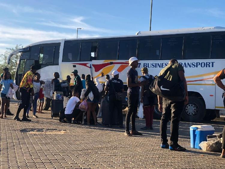 Tate 'Kambilitongo' at the bus terminal - Namibia