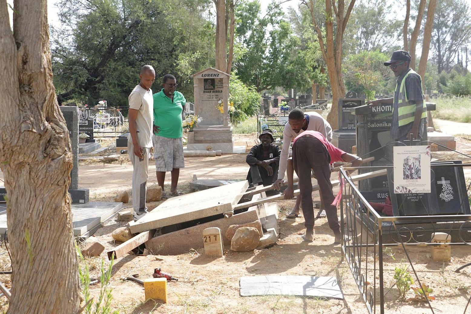 Heavy rain damages graves in Windhoek - Namibia