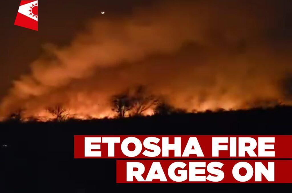 Etosha Fire Rages On - Namibia