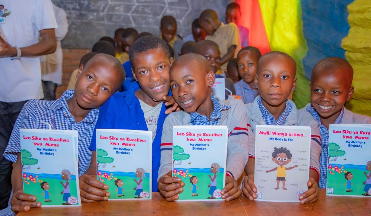 Ubongo gifts books to Nkombo Island children - Rwanda