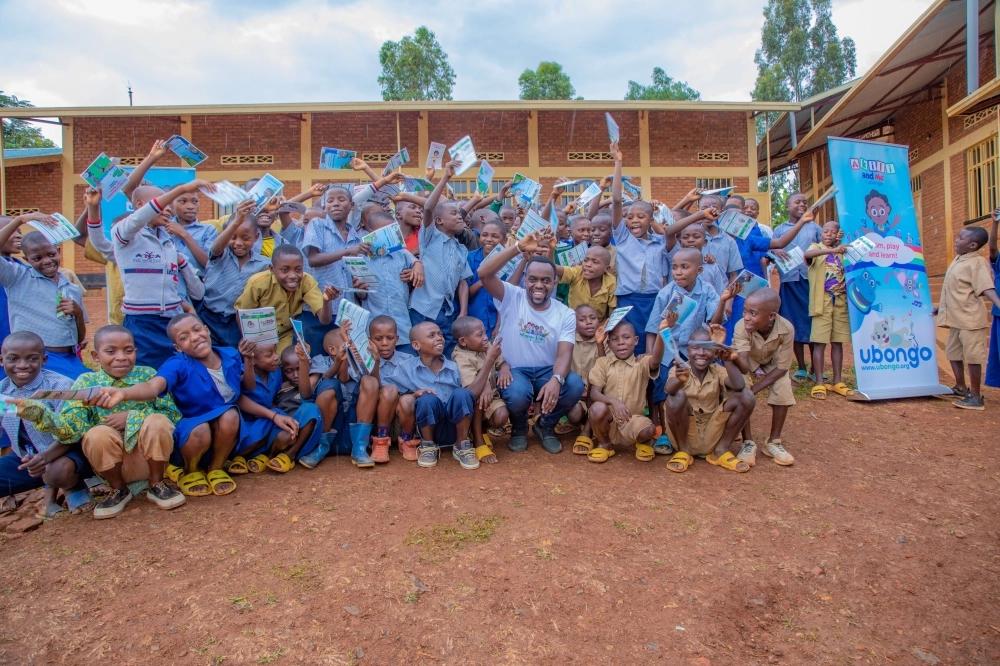 Ubongo gifts books to Nkombo Island children - Rwanda