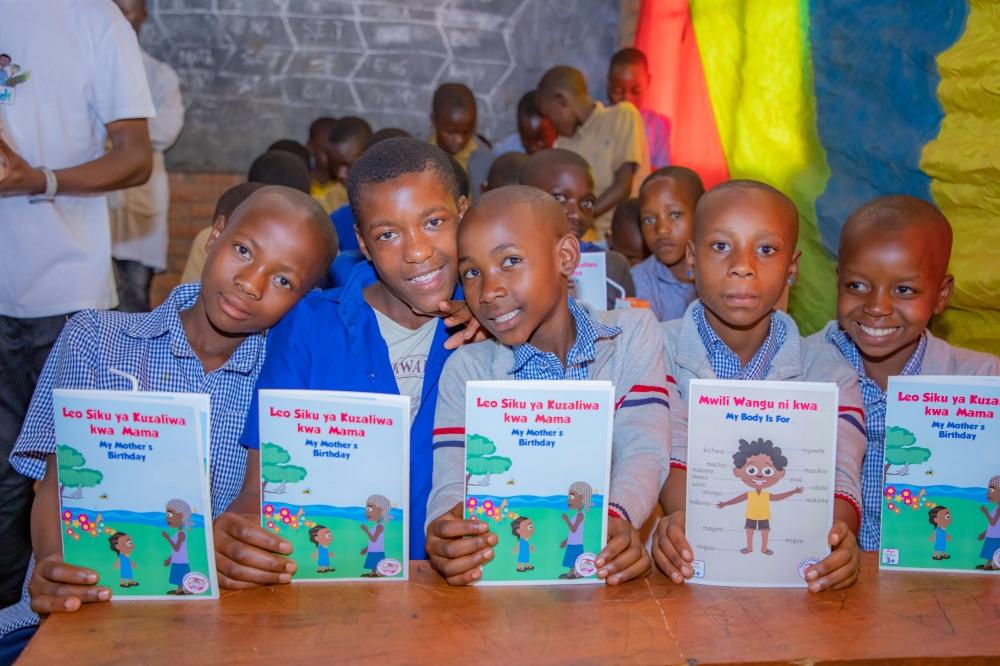 Ubongo gifts books to Nkombo Island children - Rwanda