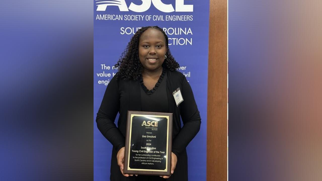 Rwandan woman wins 'Young Civil Engineer Award' in South Carolina - Rwanda