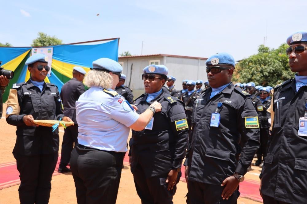 160 Rwandan Police peacekeepers decorated with UN service medal in ...