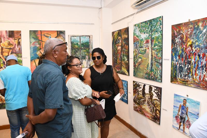 Two local artists showcase their work in month-long exhibition - Seychelles