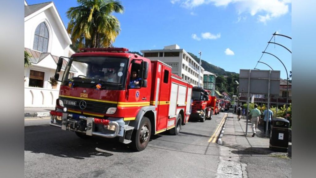 Motorcade showcases SFRSA’s fleet of vehicles and other assets - Seychelles