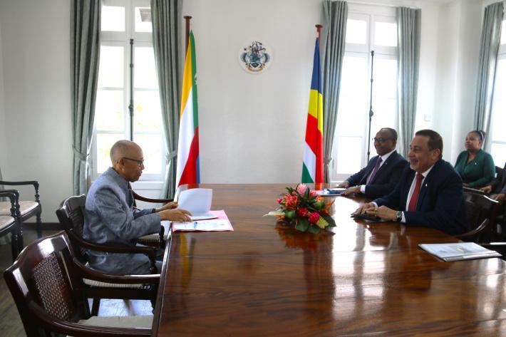 Visit the courtroom of the Ambassador El Yachroutu of the Comoros with ...