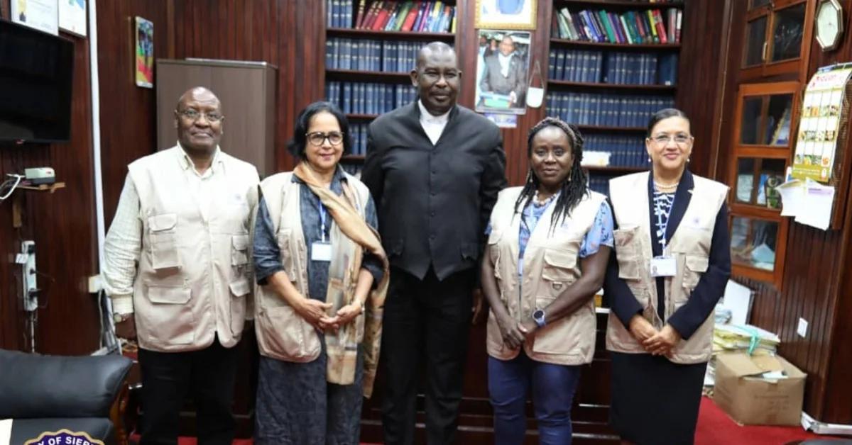 Chief Justice Engages Commonwealth Election Observers Sierra Leone