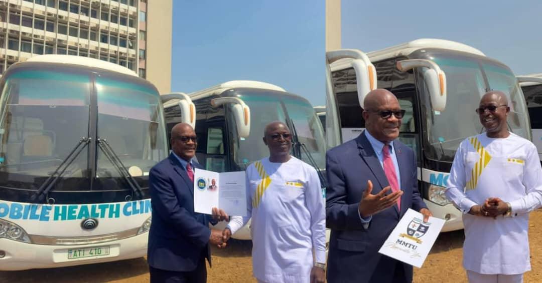 MMTU Principal Honors Health Minister Dr. Austin Demby with Certificate ...