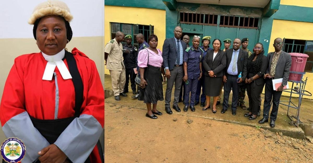 Justice Hannah Bonnie Frees 34 Inmates at Waterloo - Sierra Leone