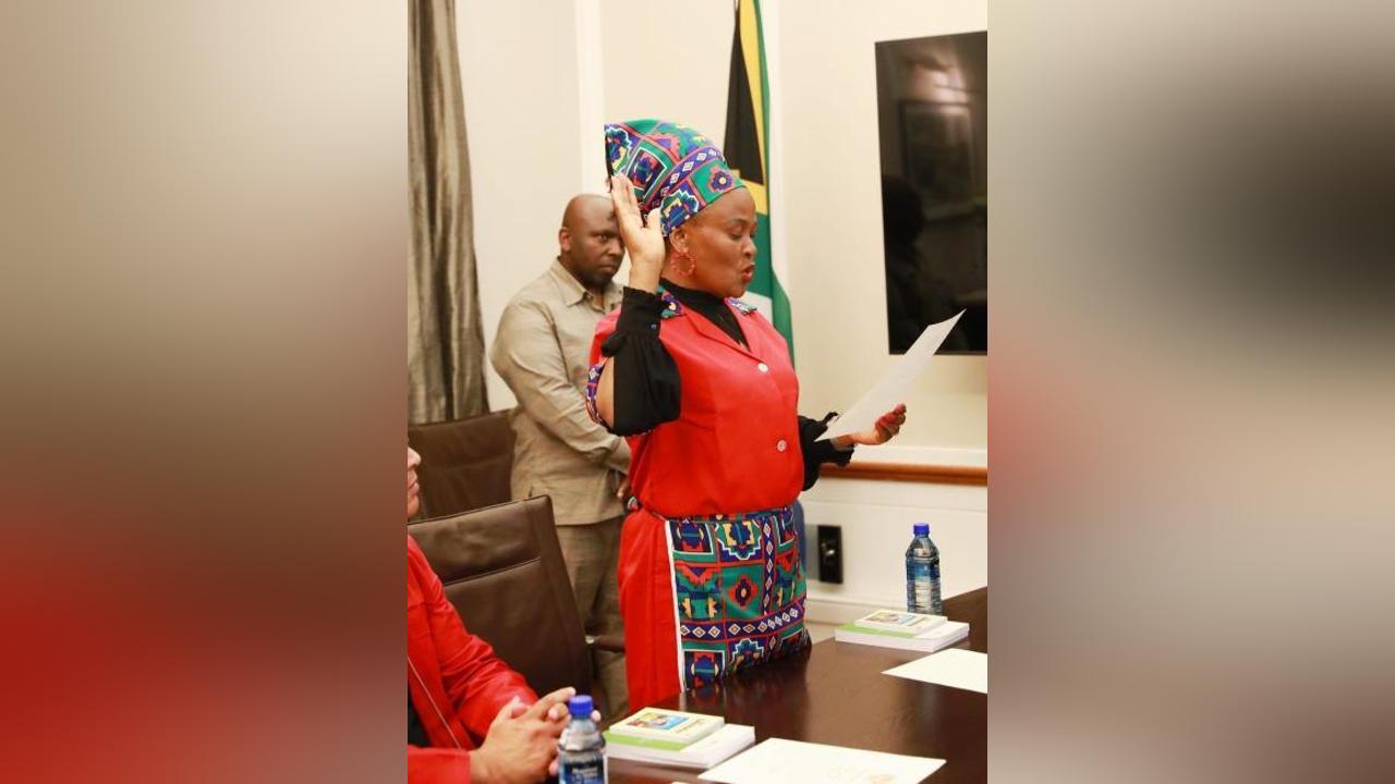 Former public protector Busisiwe Mkhwebane sworn in as EFF MP - South ...