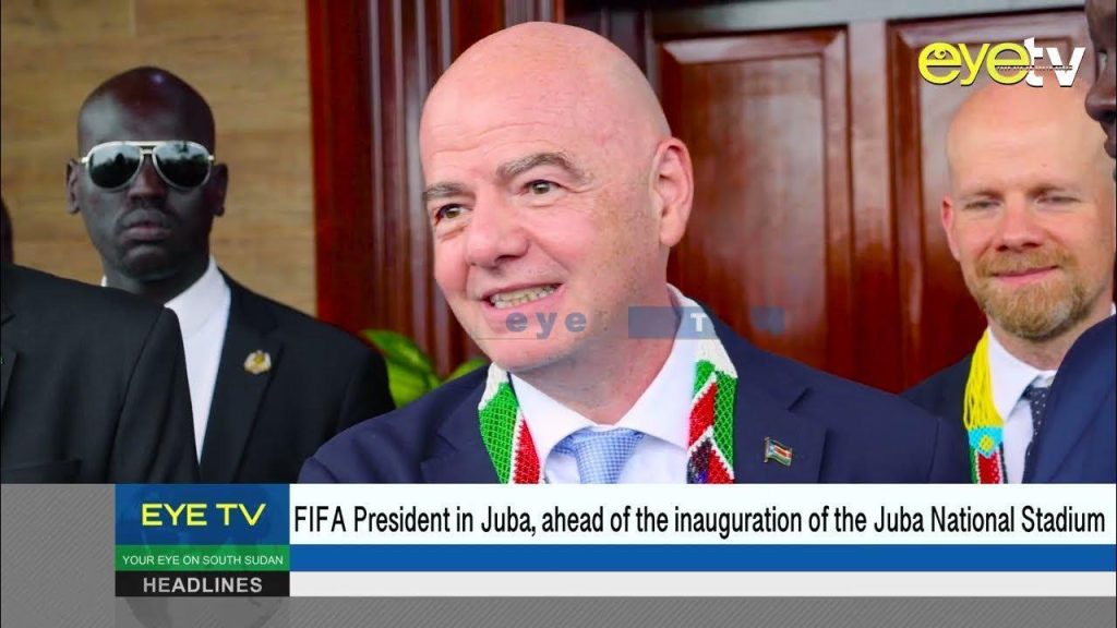 FIFA President in Juba, ahead of the inauguration of the Juba National ...