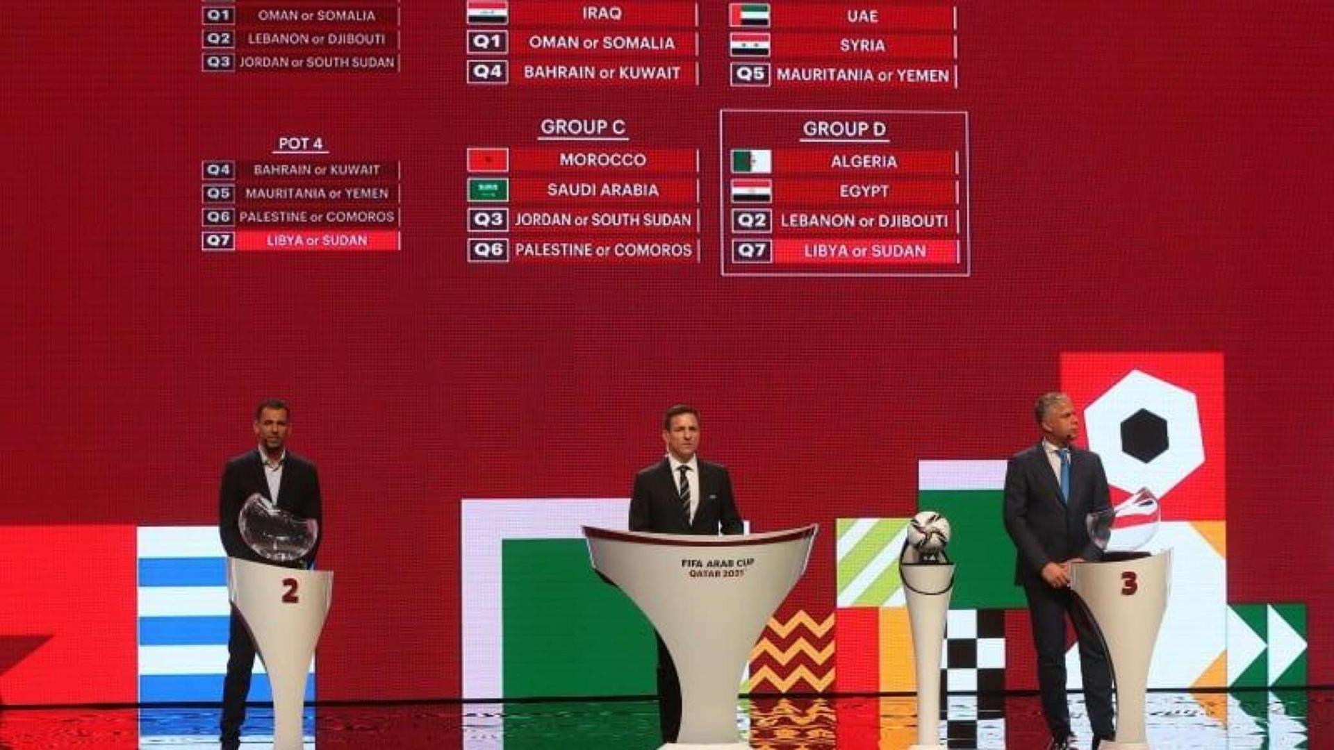ترتيب مجموعات كأس العرب 2021 قبل اللقائين الختاميين للدور الأول Tunisia