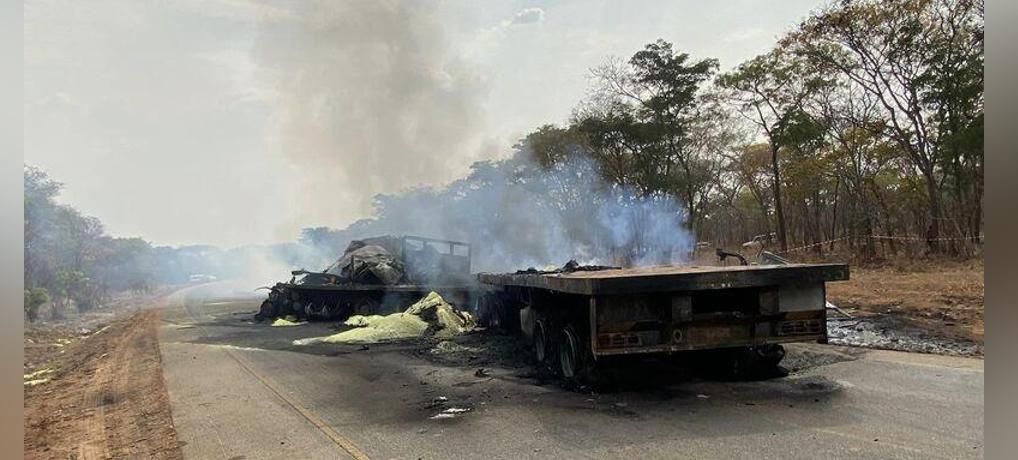 Tragic Head-On Collision Claims Two Lives in Fiery Blaze - Zambia Tragic Head-On Collision Claims Two Lives in Fiery Blaze - Zambia