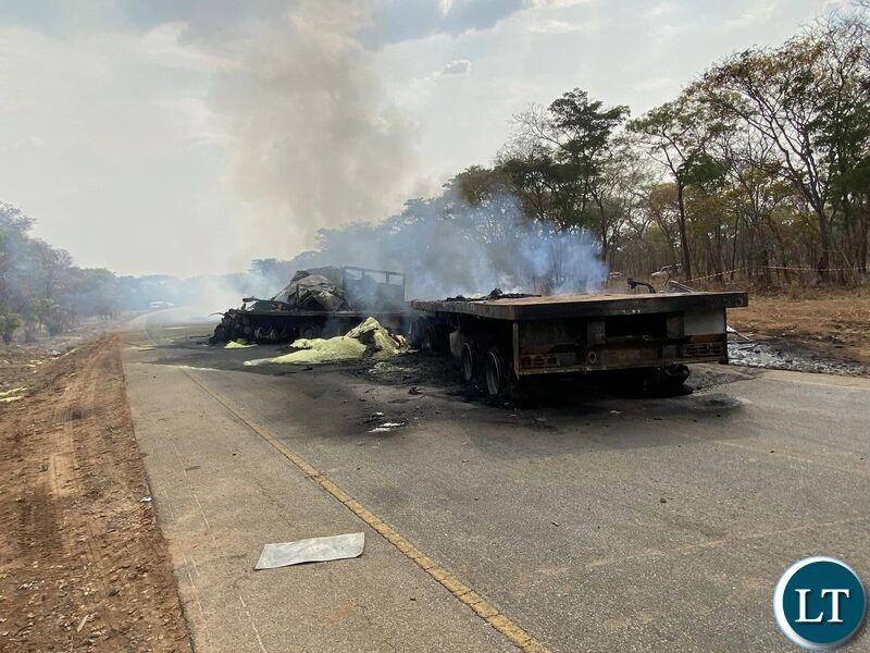 Tragic Head-On Collision Claims Two Lives in Fiery Blaze - Zambia