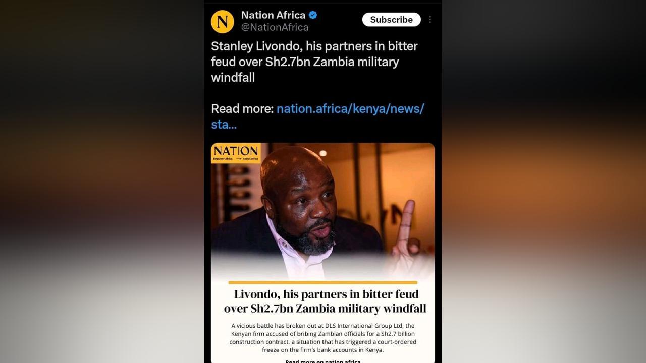 Kenyan Tycoon Stanley Livondo Embroiled in $21million Zambian Military ...